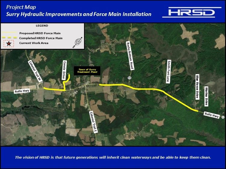 Surry Hydraulic Improvements and Force Main Installation | HRSD.com